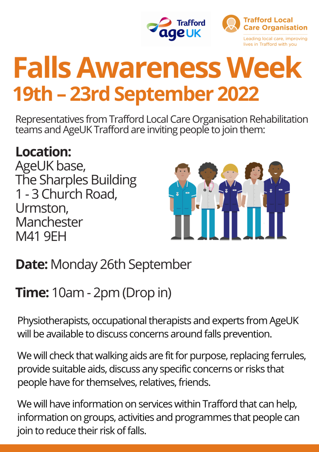 Falls Awareness Week Event - Trafford LCO